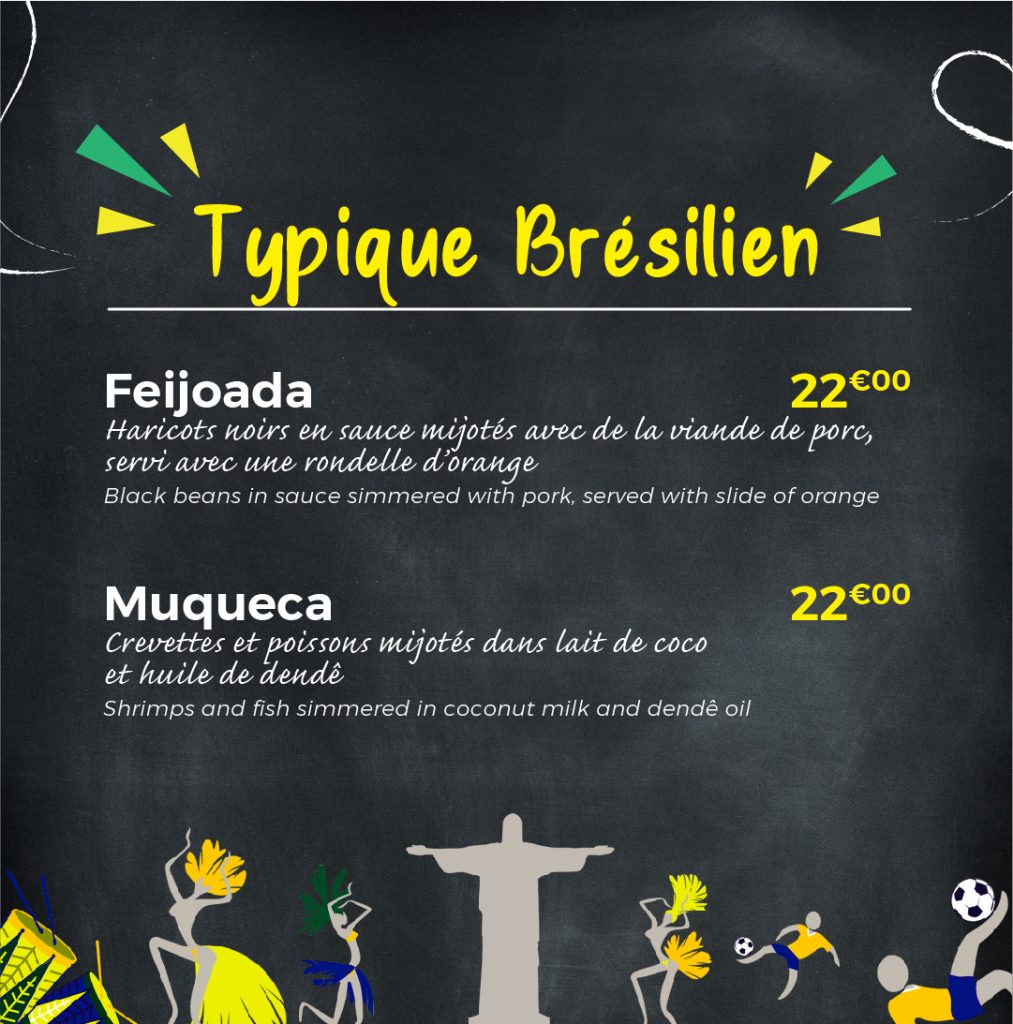 Menu - Favela Martinique